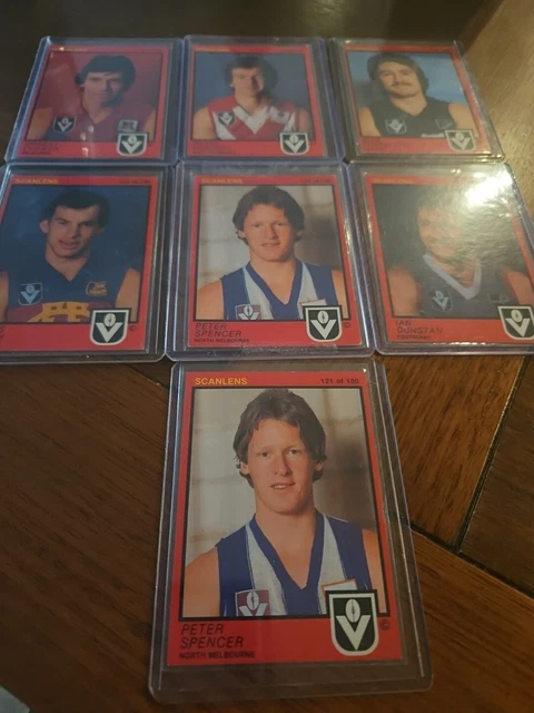 1982 VFL CARDS - Scanlens - 7 Unmarked Checklists - Near Mint $29.99 ...