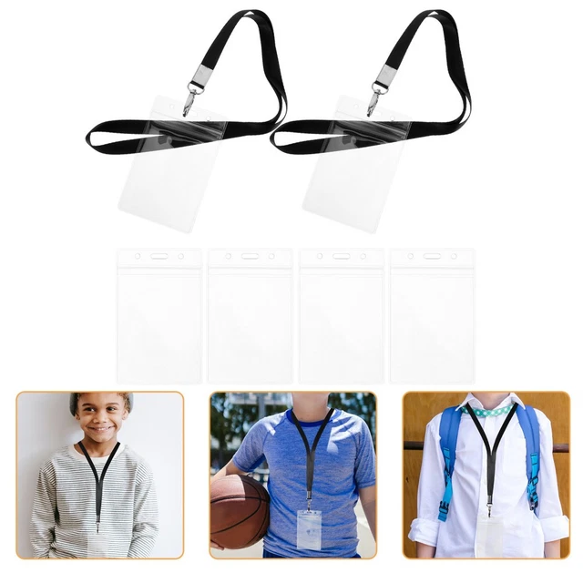 6 PCS NAME Tag Plastic Holders Simple Luggage Tags Lovely Secure $21.99 ...