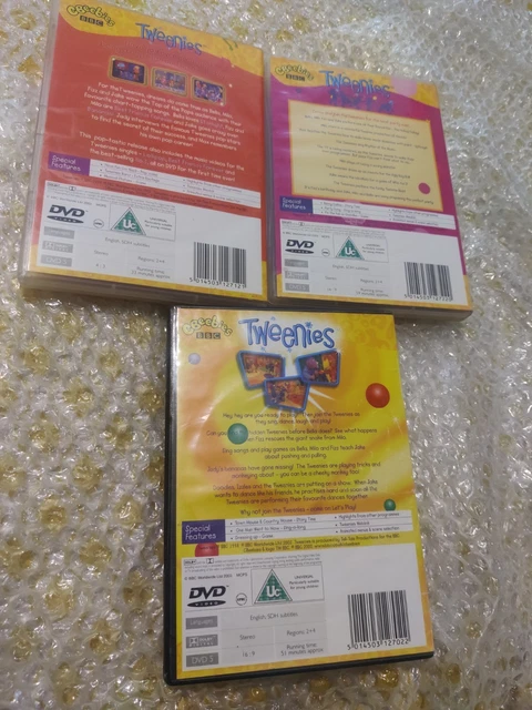 3 TWEENIES DVD bundle - Let's Play- party games laugh and giggles-music ...