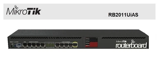 MIKROTIK RB2011UIAS-RM WIRED 10 Port Router 2XPoE and 5XGigabit Ports ...