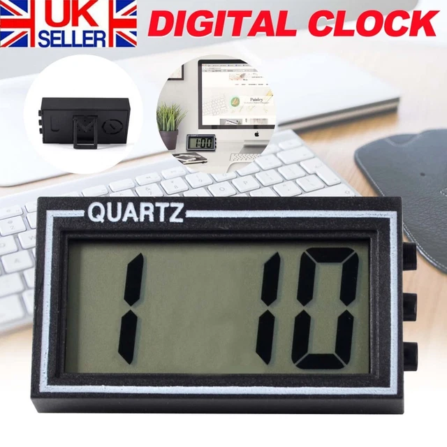 Small Clock Digital Car Dashboard Digital Clock With Adhesive Mount ...