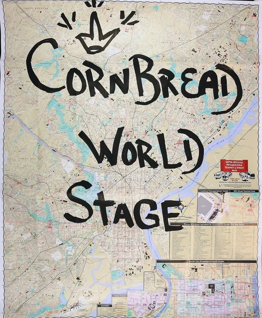 CORNBREAD ORIGINAL PAINTING Signed TRANSIT MAP seen taki 183 cope2 ...