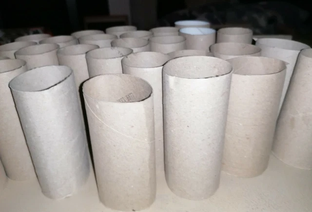 100 EMPTY CARDBOARD Toilet Roll Tubes&Variable Tubing Sizes Craft Art ...