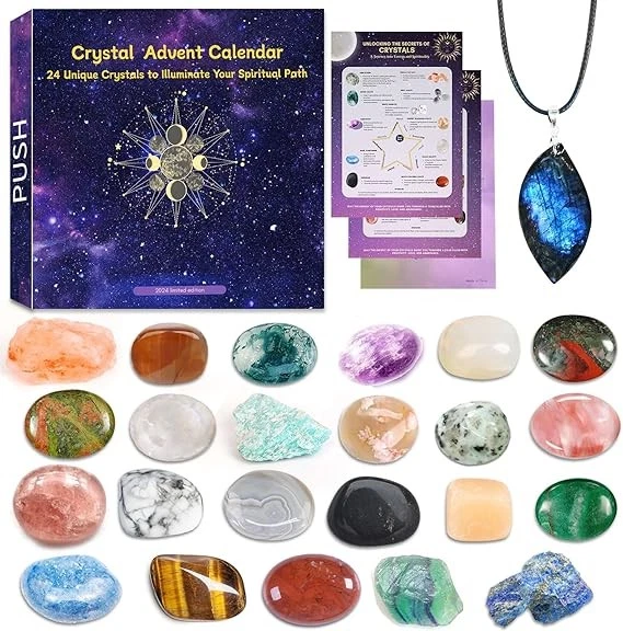 ANOTION CRYSTAL ADVENT Calendar 2025, 24 Days Christmas Countdown ...