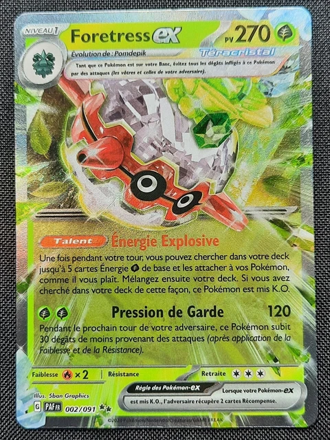 CARTE POKÉMON FORETRESS Ex 002/091 EV04.5 Déstinées de Paldea FR EUR 1 ...