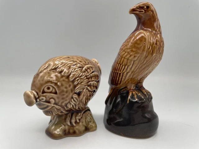 PAIR BESWICK BENEAGLES Scottish Whisky Miniatures Haggis & Golden Eagle ...