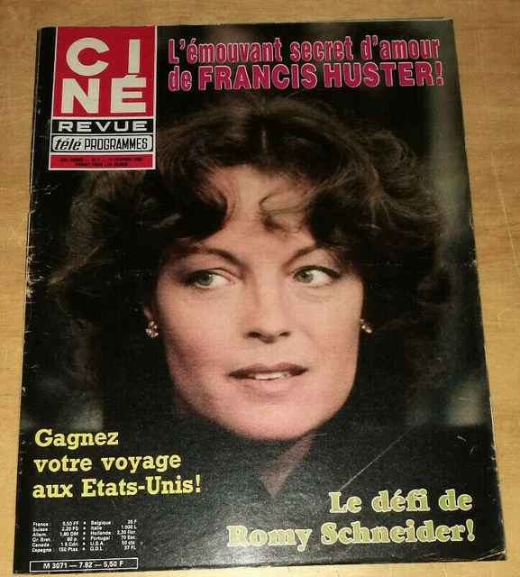 PROGRAMMES TV CINE Tele Revue N°7 11 Fevrier 1982 Romy Schneider EUR 14 ...