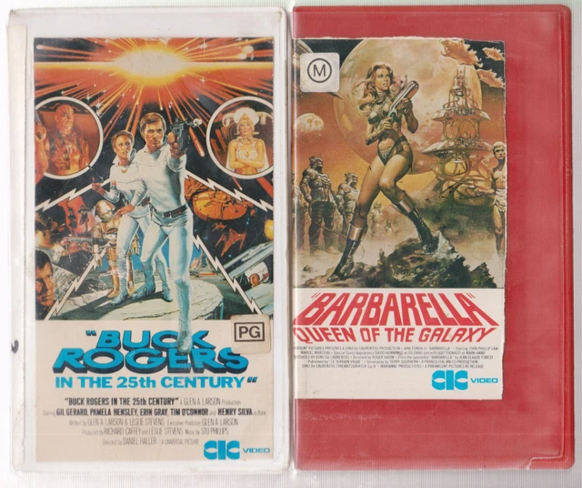 RARE BETA VIDEO Tape BUCK ROGERS, BARBARELLA Small Box Ex-Rental Cut ...