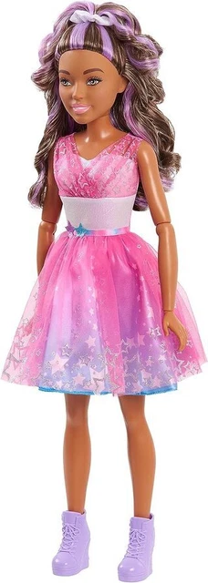 BARBIE STAR POWER best friend fashion doll Black Hair pink dress 28 ...