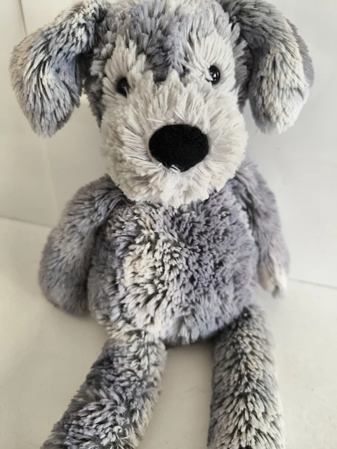 JELLYCAT PUDDLE Mutt Soft Toy Grey Dog Puppy Plush Medium JELLY1570 £14 ...