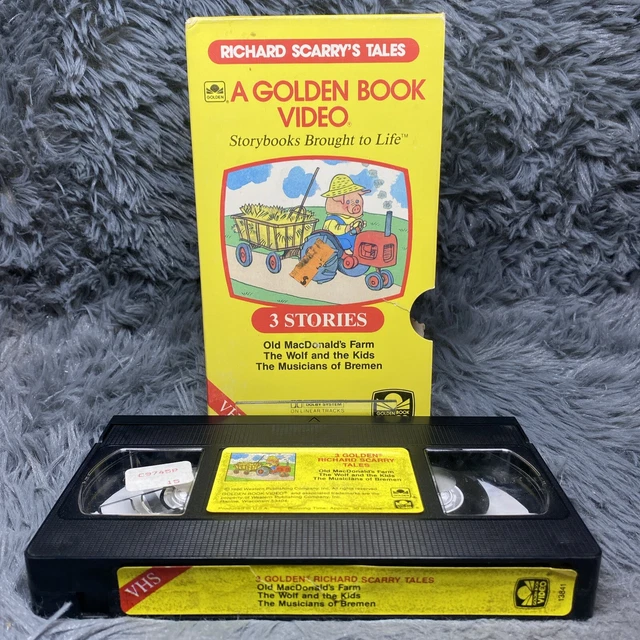 GOLDEN BOOK VIDEO Richard Scarry's Tales VHS Tape 3 Stories Old ...