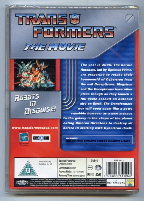 DVD TRANSFORMERS THE Movie Robots in Disguise Michael Chain 2003 NEW ...