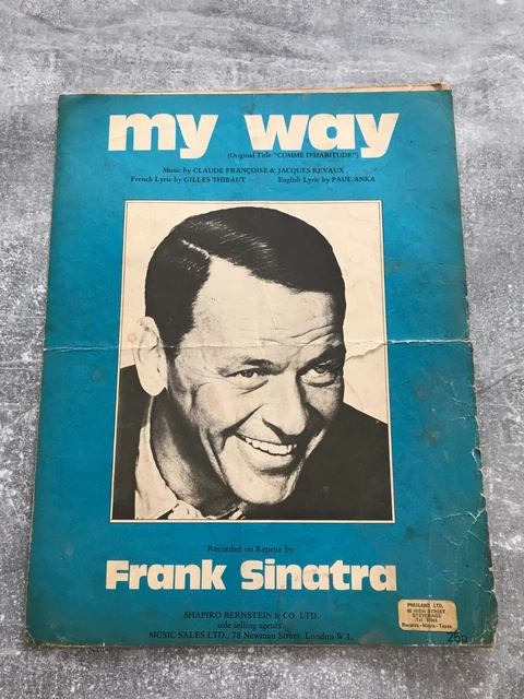 VINTAGE MY WAY Frank Sinatra sheet music Copyright 1967 £2.79 - PicClick UK