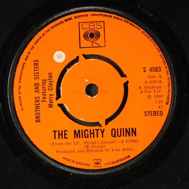 BROTHERS & SISTERS: the mighty quinn CBS 7" Single 45 RPM £16.97 ...