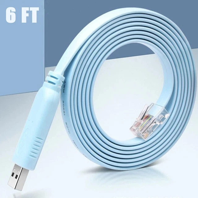 USB TO RS232 Serial to RJ45 CAT5 Console Adapter Cable for Cisco ...