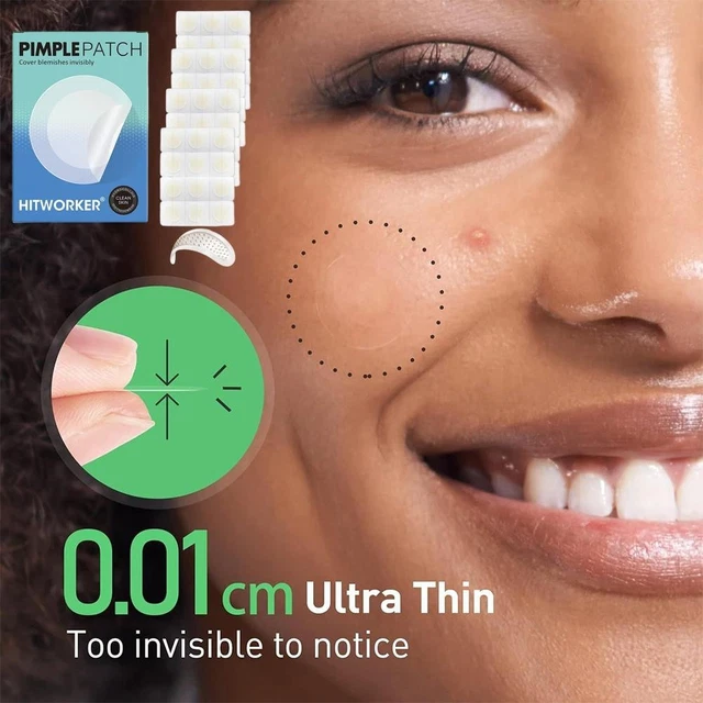 ACNE PATCH TAG Hydrocolloid Pimple Spot Acne Healing Stickers Dots 12 ...