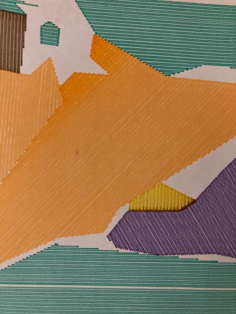 BEAUTIFUL ABSTRACT INK Drawing Abstraction 1980 Cubist Post Cubism ...