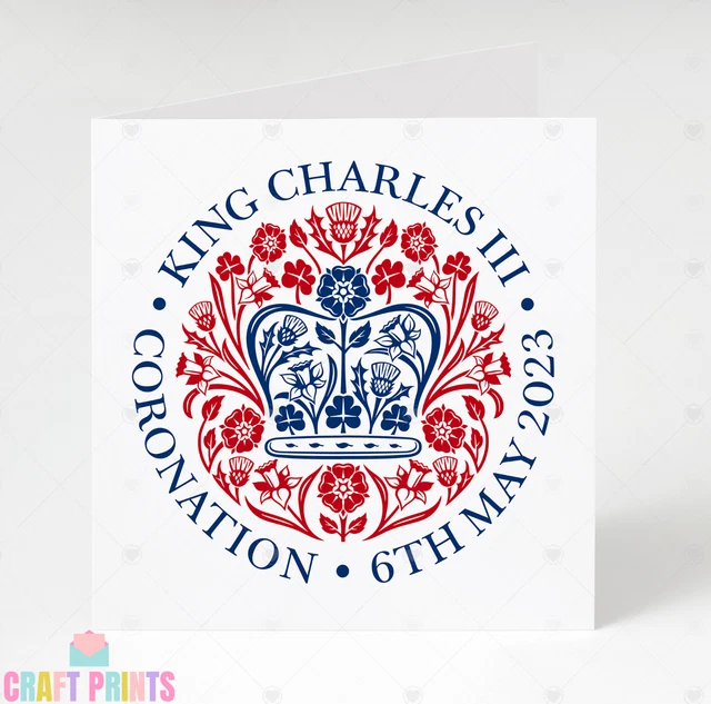 KING CHARLES III Coronation Celebration Official Logo Greeting Card 6th ...