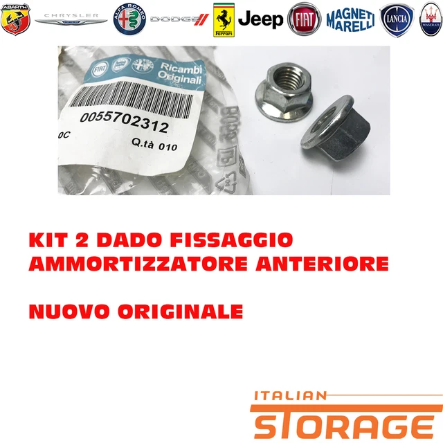 FIAT ALFA ROMEO Abarth Set 2 Écrou Fixation Amortisseur Avant 55702312 ...