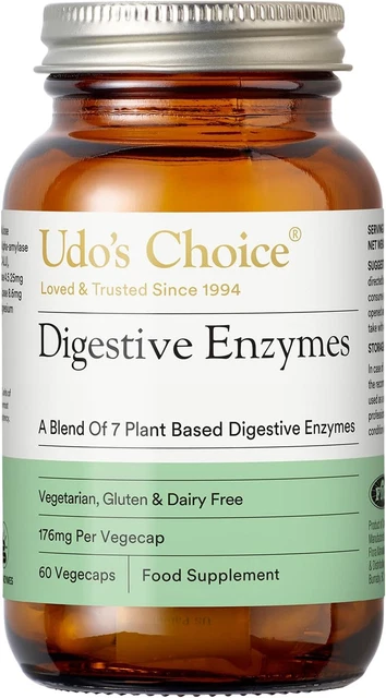UDO'S CHOICE DIGESTIVE Enzyme Blend 60 Caps £38.37 - PicClick UK