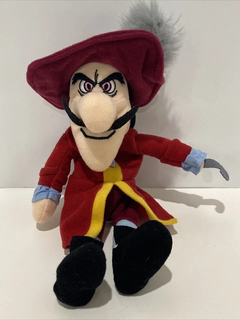 VINTAGE DISNEY STORE Captain Hook Mini Bean Bag 8”Plush Peter Pan ...