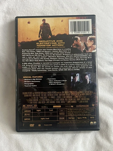 BASIC (DVD, 2003 édition spéciale) John Travolta Connie Nielsen Samuel ...