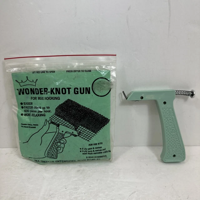 VINTAGE SIMS WONDER-KNOT gun for rug Hooking Bea Freeman ent ...
