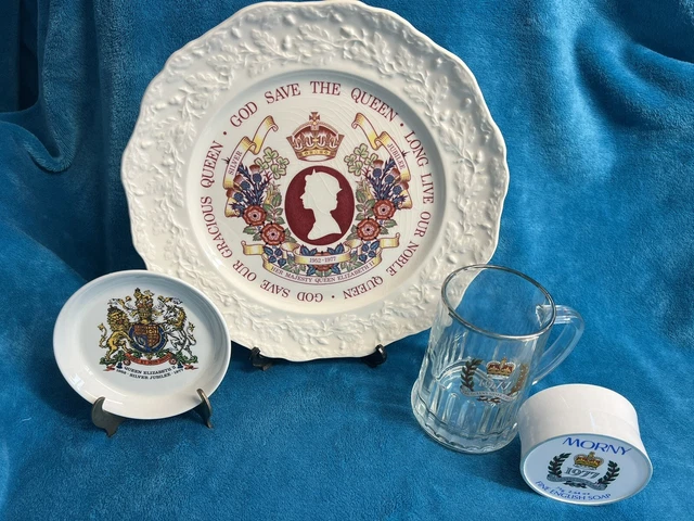 MIXED JOB LOT of Ceramics Vintage Curios x4 HM Queen Silver Jubilee ...