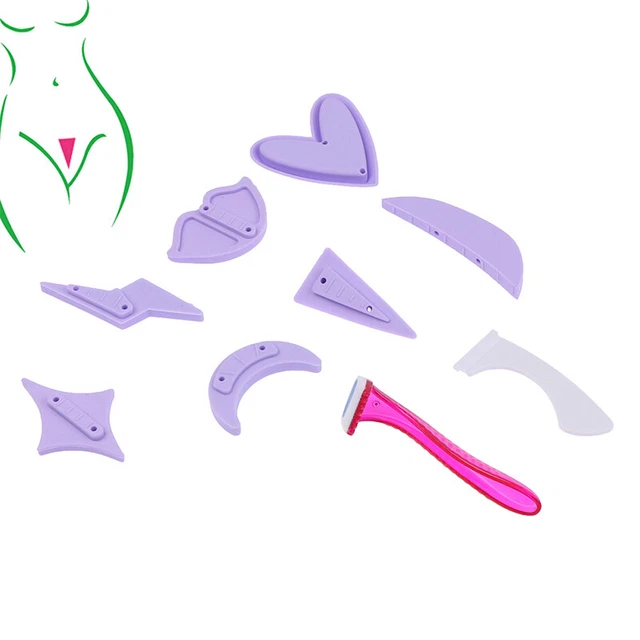 Women Bikini Dedicated Privates Shaving Stencil Set Sexy Female Pubic Hair Razo Eur 466
