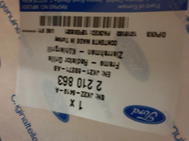 GENUINE NEW FORD Transit Custom 2019 Front Bumper Grille Chrome ...