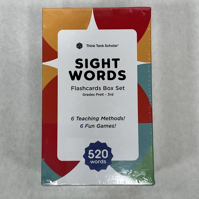 NEW FLASH CARDS Think Tank Scholar 500+ Sight Words Bundle Kit PK, K, 1 ...