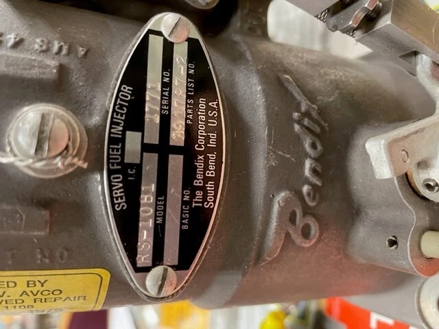 BENDIX FUEL SERVO INJECTOR / MODEL # RS-10B1 ( AERO COMMANDERS ) $1,430 ...