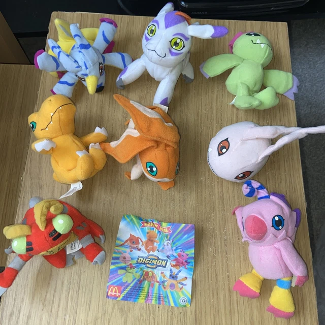 MCDONALD’S DIGIMON HAPPY Meal Complete Set Soft Toys X 8 2001 Digital ...