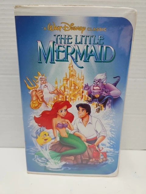 DISNEY THE LITTLE Mermaid Original Cover Art (VHS, 1989) Black Diamond ...
