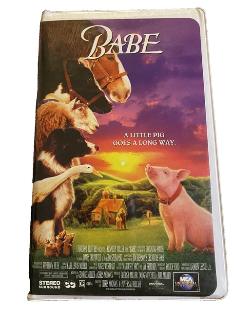 BABE UNIVERSAL PIG VHS 1995 Clamshell Case Comedy Film Animal Kids ...