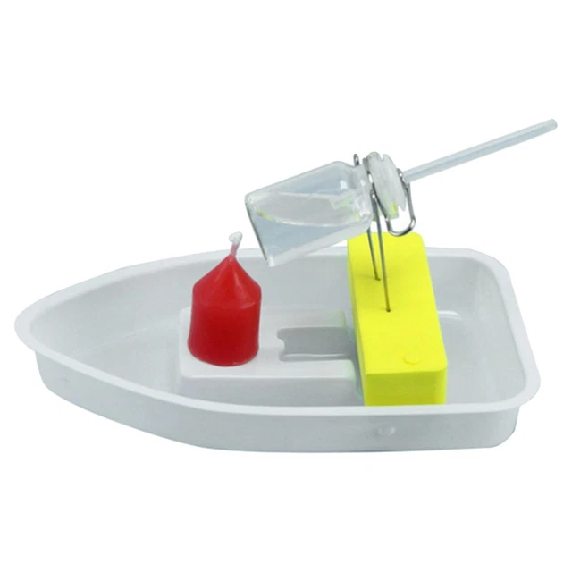 DIY STEAM BOAT Candles Powered Speed Ship Model Assemby Kit Educational ...