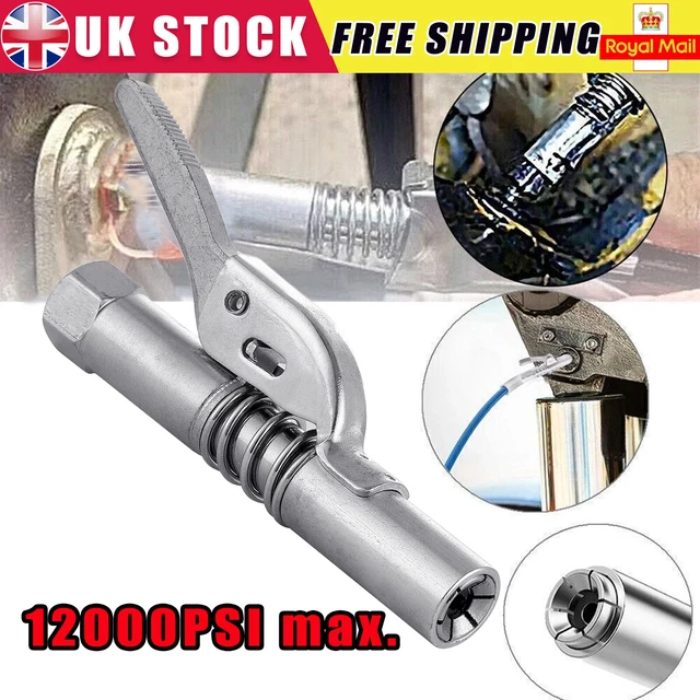 GREASE GUN COUPLER Coupling End Fitting High Pressure 12000PSI 1/8”NPT ...