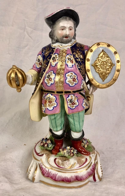 ANTIQUE FIGURE OF James Quinn, As Sir John Falstaff, Derby Style ...