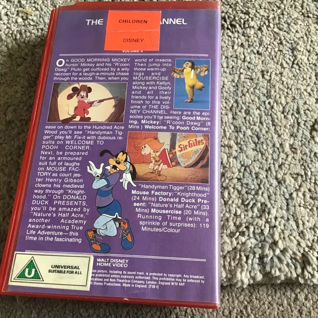 THE DISNEY CHANNEL - Official Disney VHS - Volume 6 - Very Rare VHS ...