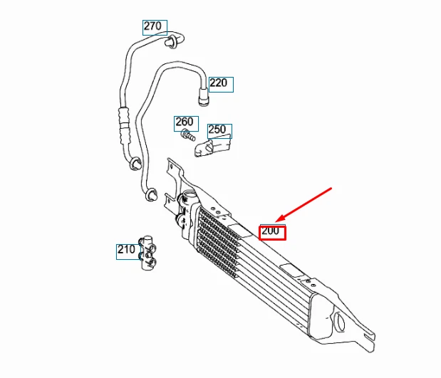 MERCEDES-BENZ ML W164 Transmission Oil Cooler A1645000100 NEW ORIGINAL ...