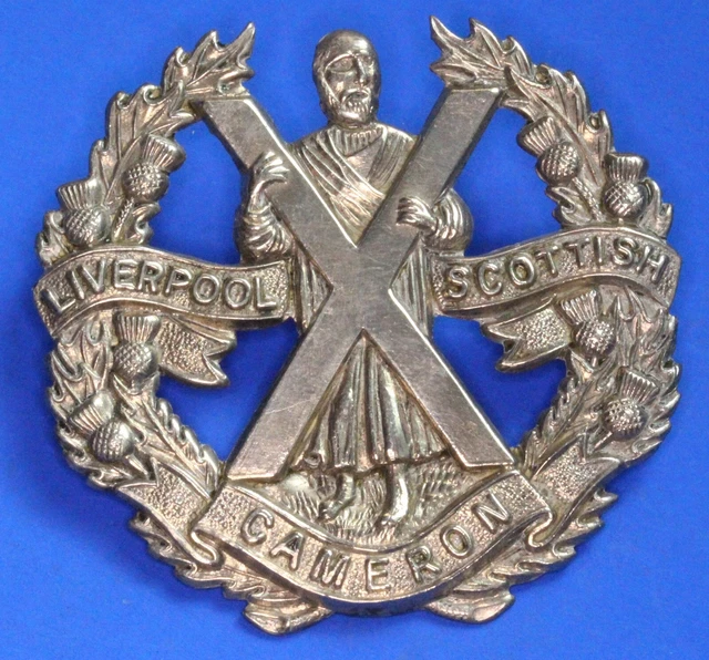 WW2 LIVERPOOL SCOTTISH (Cameron Highlanders) Regiment Cap Badge ...