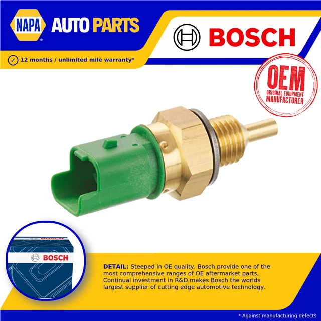 COOLANT TEMPERATURE SENSOR fits FIAT Sender Transmitter Bosch ...