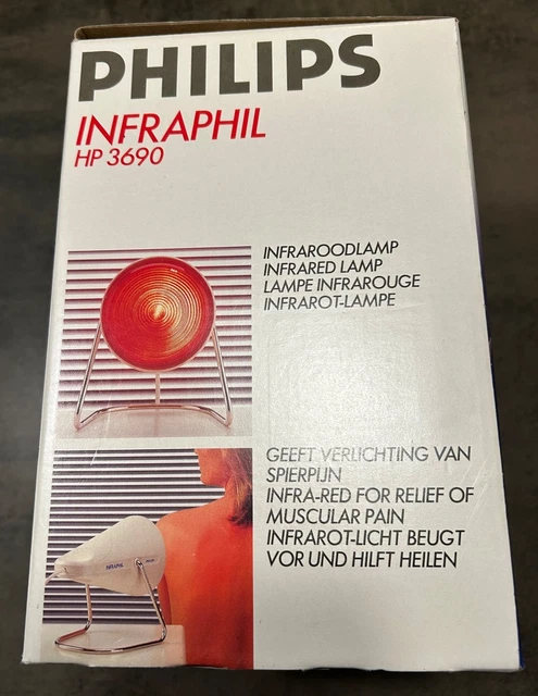 PHILIPS INFRAPHIL HP3690 Muscular Pain Relief Heat Lamp Infrared Light ...