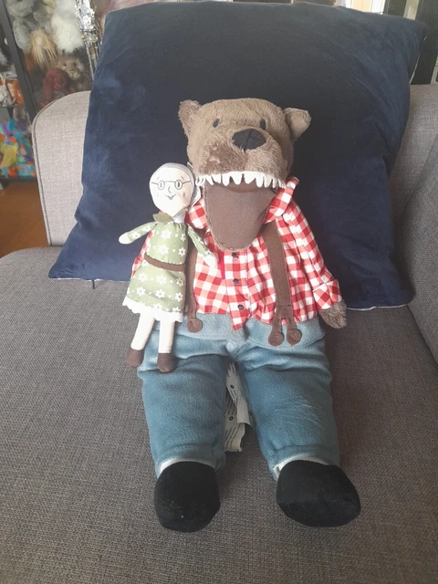 IKEA LUFSIG BIG Bad Wolf 17” & Granny 8” Plush Little Red Riding Hood £ ...
