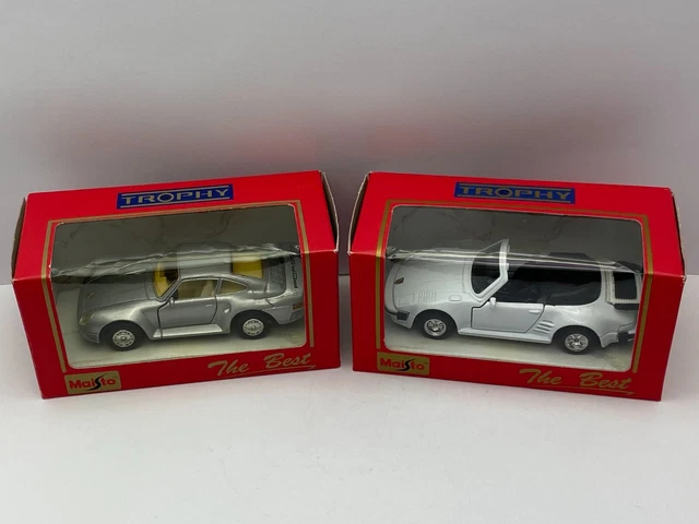 MAISTO TROPHY PORSCHE 959 and 930 Slant nose - 1:64 Die Cast - Stored ...