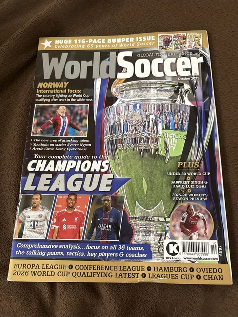 WORLD SOCCER MAGAZINE - October 2025 - Champions League Preview ...
