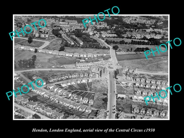 OLD 6 X 4 HISTORIC PHOTO OF HENDON LONDON ENGLAND VIEW OF CENTRAL ...