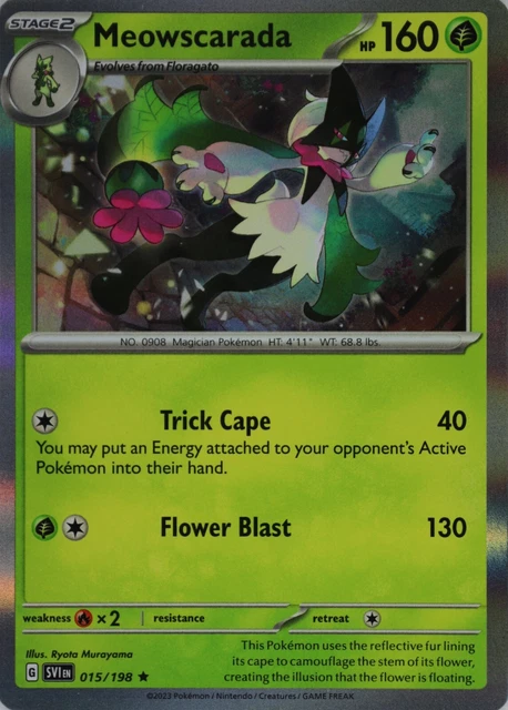 MEOWSCARADA 015/198 RARE Holo Pokemon Scarlet & Violet £1.75 - PicClick UK