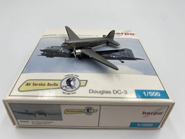 HERPA WINGS (503563) 1:500 Air Service Berlin Douglas Dc-3 Boxed ! £19. ...
