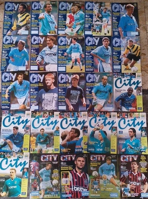 25 MANCHESTER CITY Programmes 1990s Can Split £10.78 - PicClick UK
